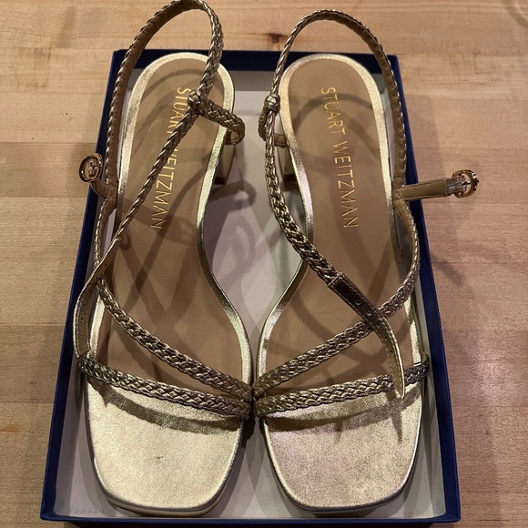 Stuart Weitzman | Shoes | Stuart Weitzman Wovette 35 Flareblock Sandal ...